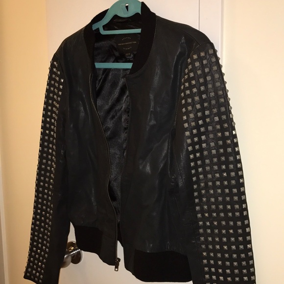 French Connection | Jackets & Coats | French Connection Studded Leather ...